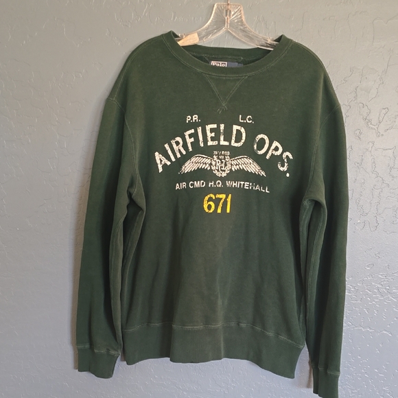Ralph Lauren | Sweaters | Ralph Lauren Dark Green Airfield Ops Crewneck ...